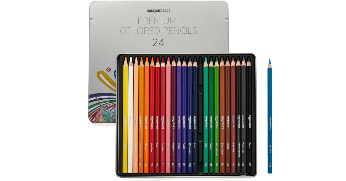 Amazon Basics Premium Colored Pencils 24-Pack Only $2.xx - The Freebie ...