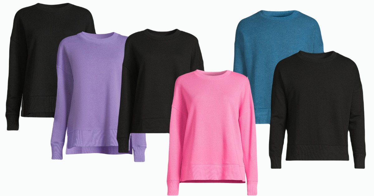 Time and Tru Women's Crewneck Sweatshirt 2-Pack Only $12.72 at Walmart ...