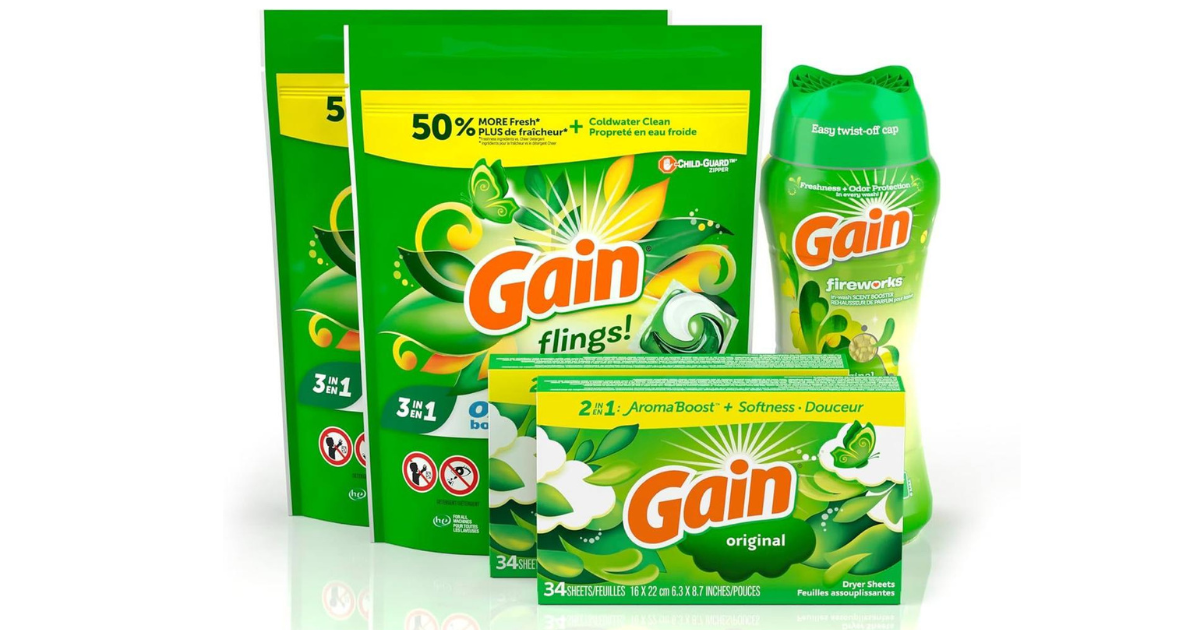 GO! $21.xx for this 5 Piece Gain Laundry Bundle! - The Freebie Guy® ️️️