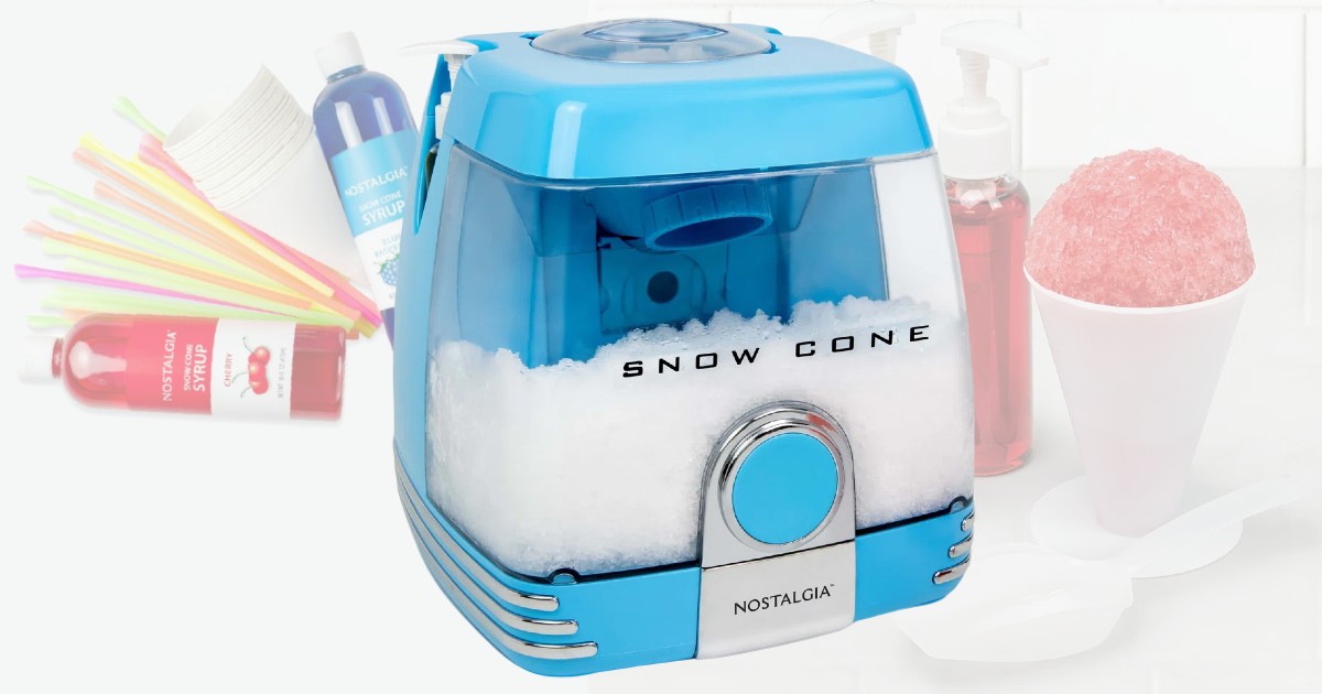 Nostalgia Blue Snow Cone Maker Only $39.99 at Wayfair (Reg. $90) - The ...