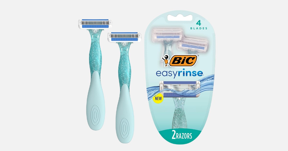 BIC EasyRinse Anti-Clogging Women's Disposable Razors 2Pk Only $2.xx on ...