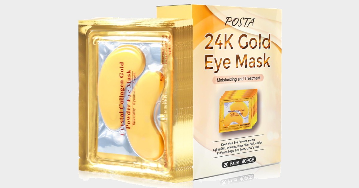 24K Gold Eye Mask 20-Pairs Only $4.99 Shipped at Amazon (Reg. $12 ...
