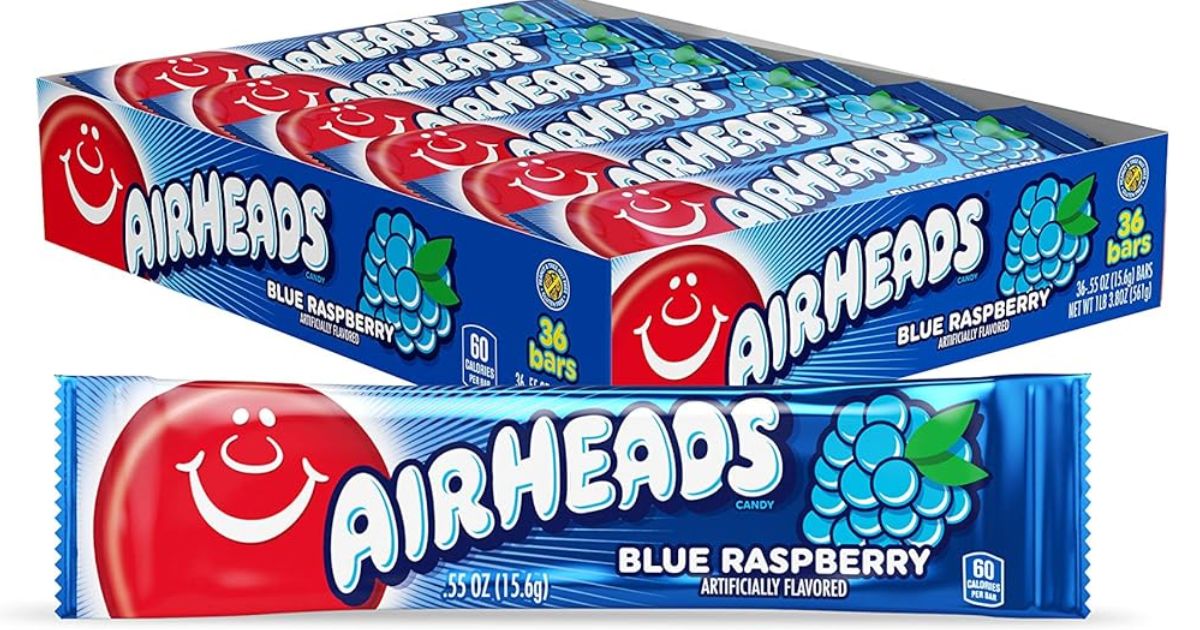 Airheads Blue Raspberry 36-Count Candy $5.XX on Amazon - The Freebie ...