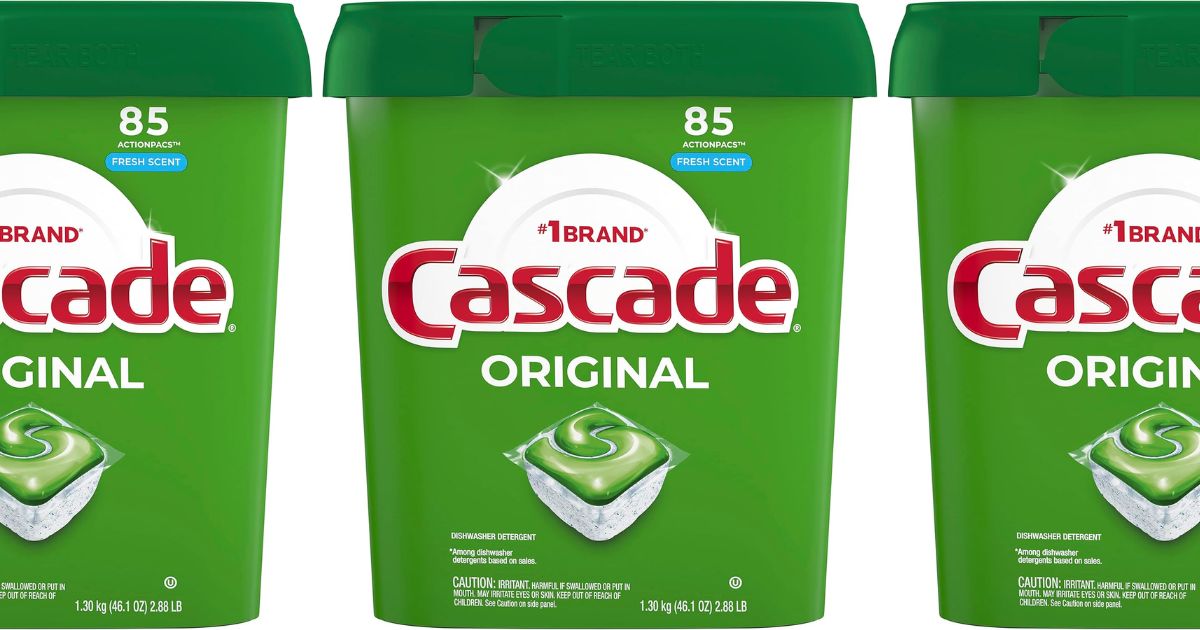 Cascade ActionPacs Dishwasher Detergent 85-Count Only $11 Shipped on ...