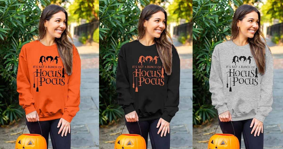 Hocus Pocus Sweatshirts ONLY $9.99 on Amazon! - The Freebie Guy® ️️️