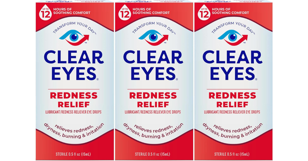 GO! Clear Eyes Eye Drops 3-Pack Only $5.xx (Reg $10) - The Freebie Guy® ️️️