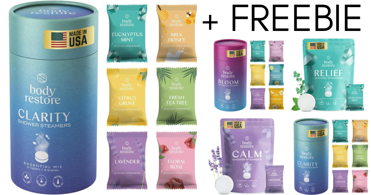 50% Off Body Restore Shower Steamers + FREE Steamers or Bath Bombs ...
