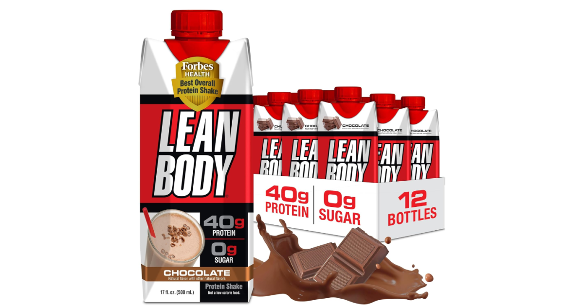 Lean Body Chocolate Protein Shakes 12-Pack Just $22 Shipped (Reg $42 ...