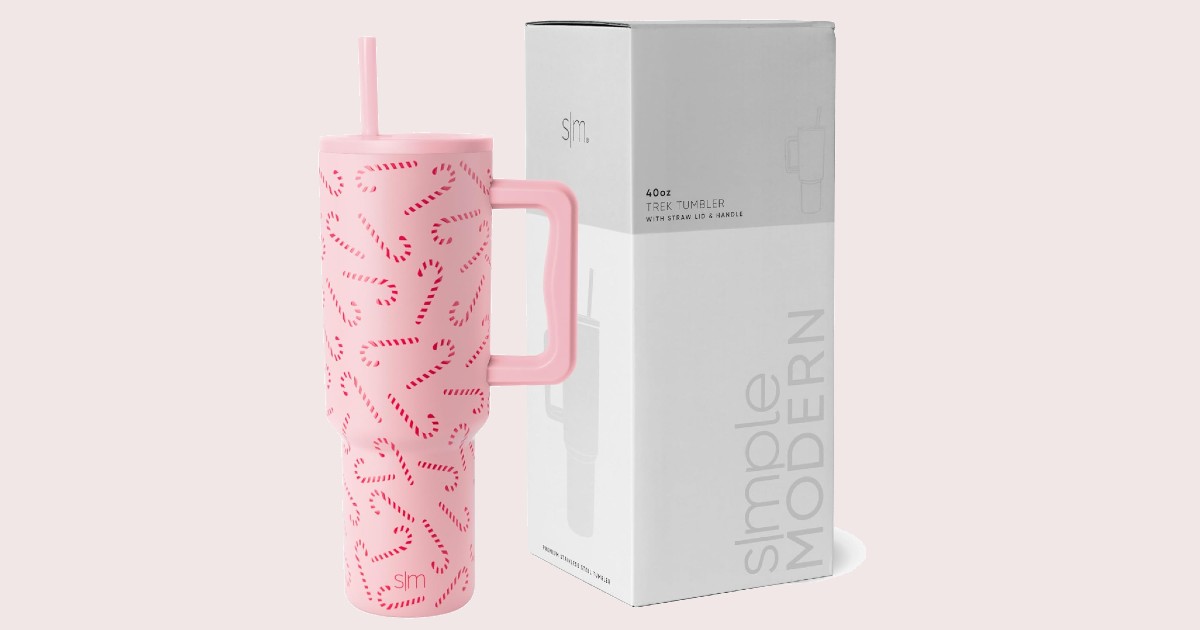 Simple Modern 40 oz Candy Cane Tumbler Only $22 on Amazon (Reg. $35 ...