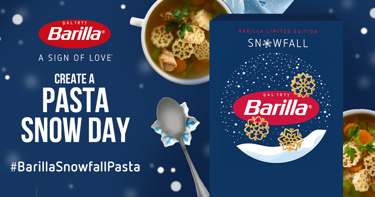 Apply to Host a Barilla Create A Pasta Snow Day Party with Ripple ...