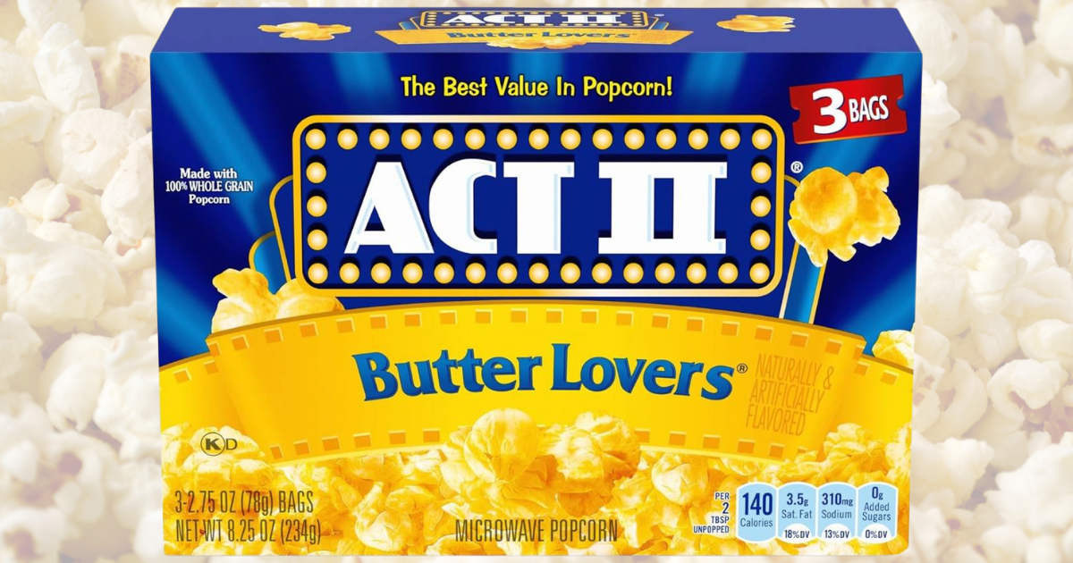3 BAGS of ACT II Butter Lovers Microwave Popcorn ONLY $1.xx - The ...