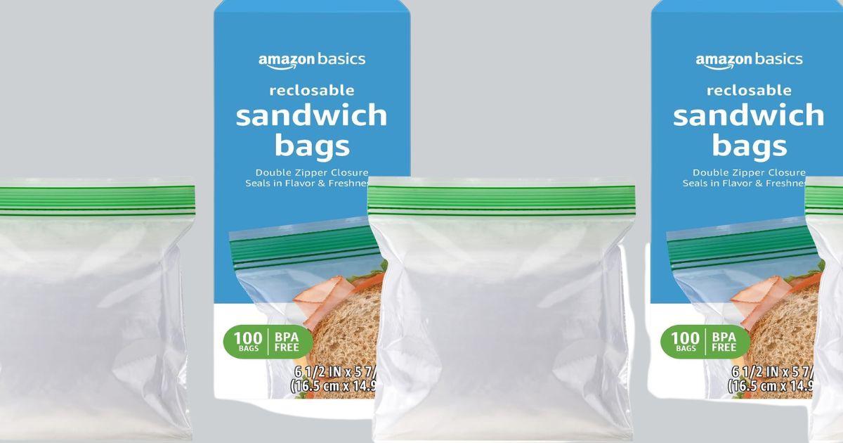 Amazon Basics 100-Count Sandwich Bags Only $2 on Amazon - The Freebie ...