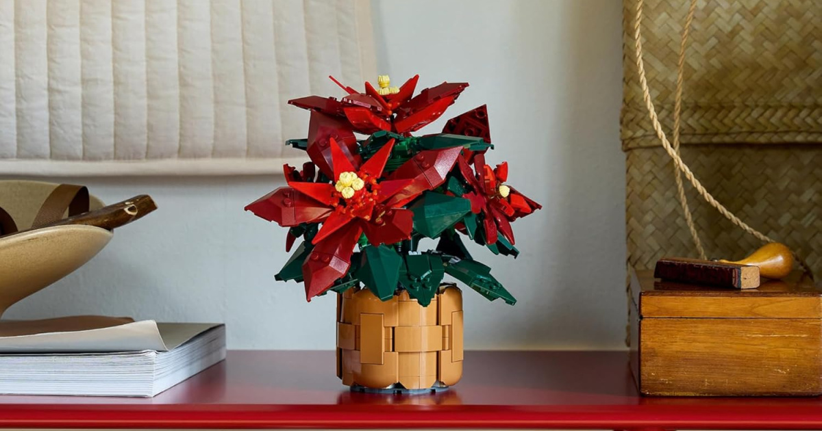 LEGO Icons Poinsettia Building Set Only $33 at Walmart (Reg. $50) - The ...