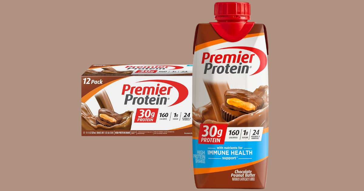 Premier Protein Shake Chocolate Peanut Butter 12-Pack Only $17.xx on ...