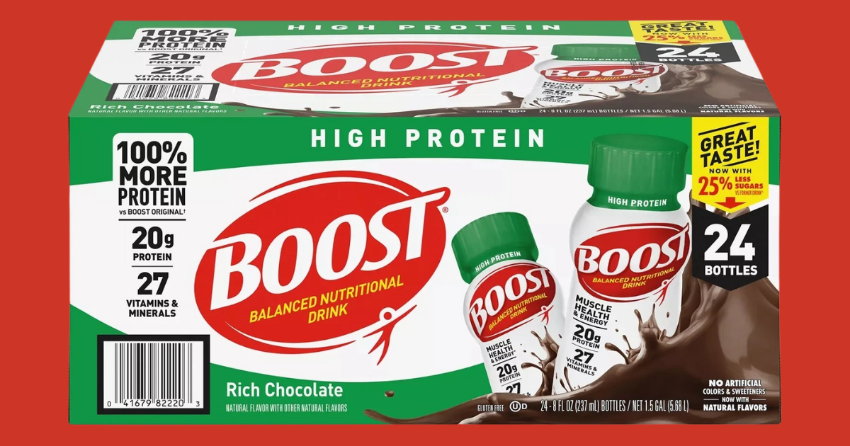 BOOST High Protein with Fiber Ready to Drink 24-Pack Only $17 on Amazon ...