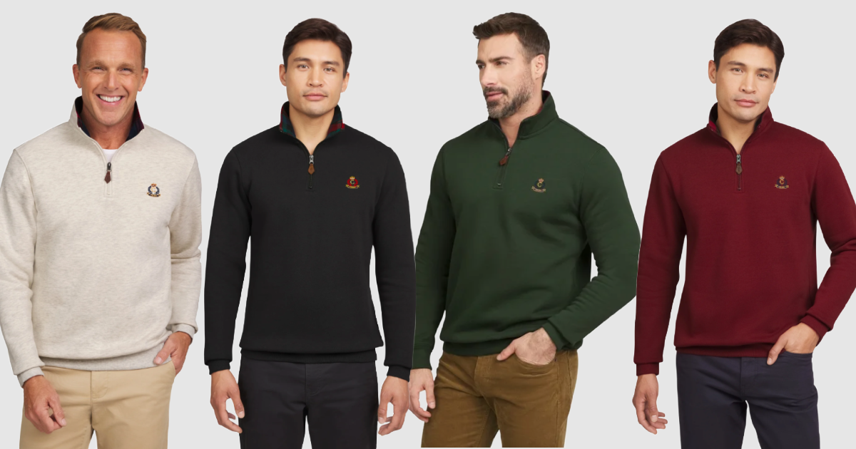 Chaps Fleece Quarter-Zip Pullover Just $11 at Walmart - The Freebie Guy ...
