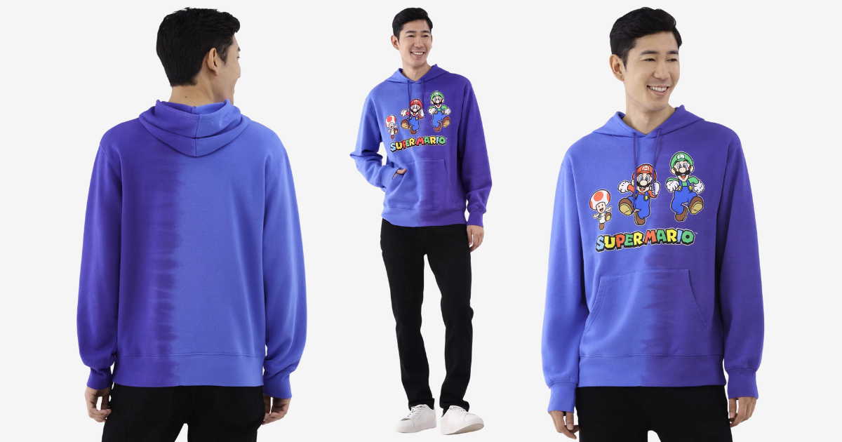 Super Mario Men's Graphic Print Hoodie Only $8 at Walmart (Reg. $30 ...