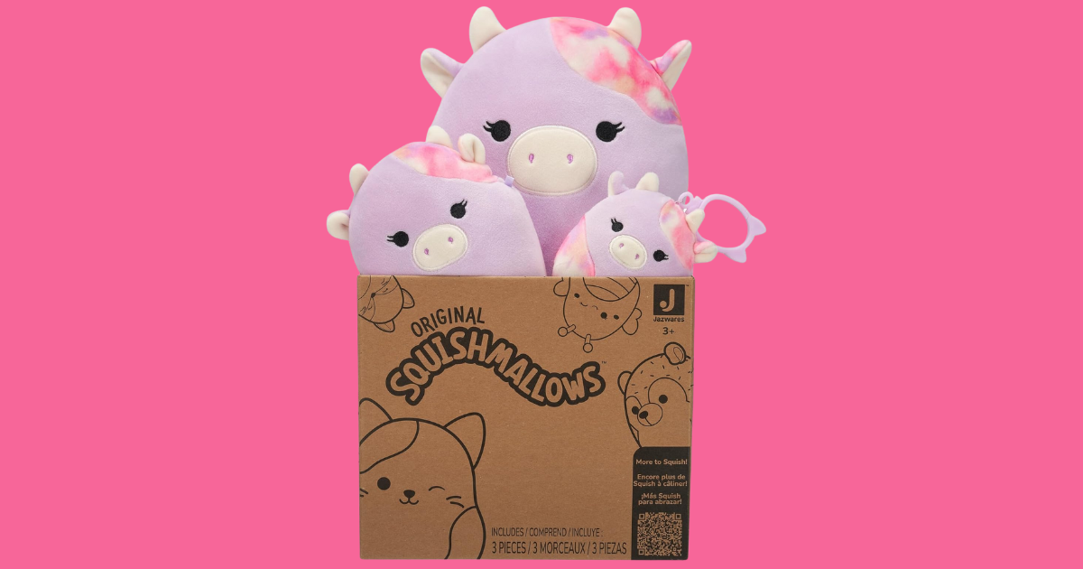 Squishmallows Original Suri Sunset Cow 3-Pack Only $4 on Amazon (Reg ...