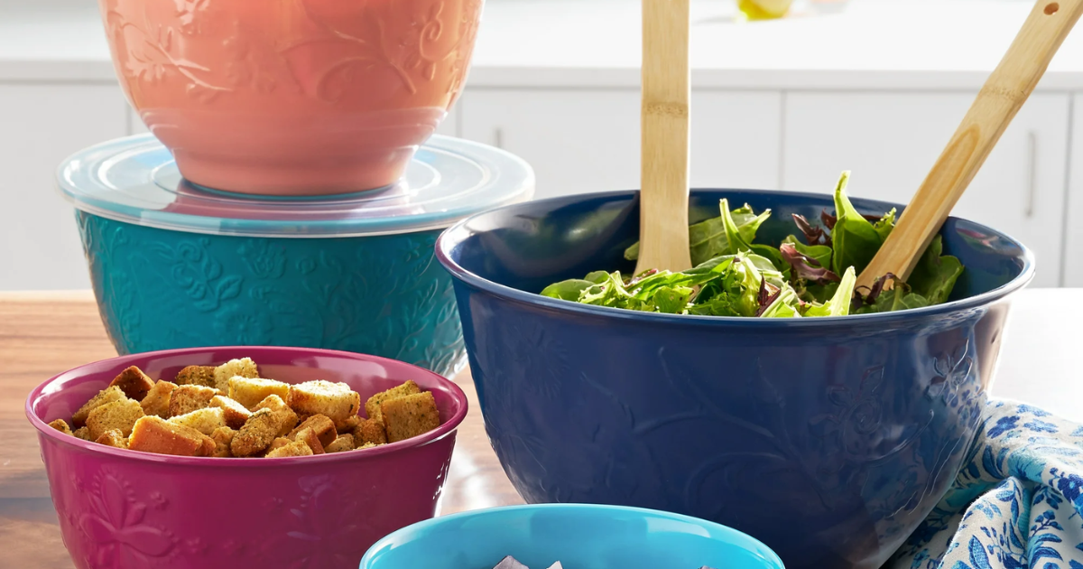 The Pioneer Woman 10-Piece Melamine Nesting Mixing Bowl Set Only $12.88 ...