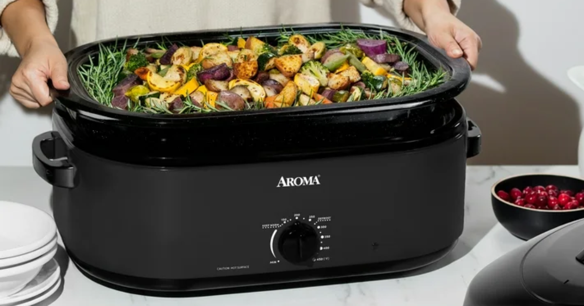 Aroma 18Qt. Electric Roaster Oven with High Dome Lid Only $18.36 at ...