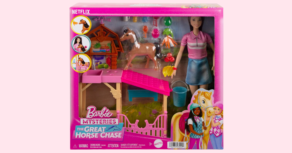Barbie Toy Stable Playset with Fashion Doll Only $10.98 on Amazon (Reg ...