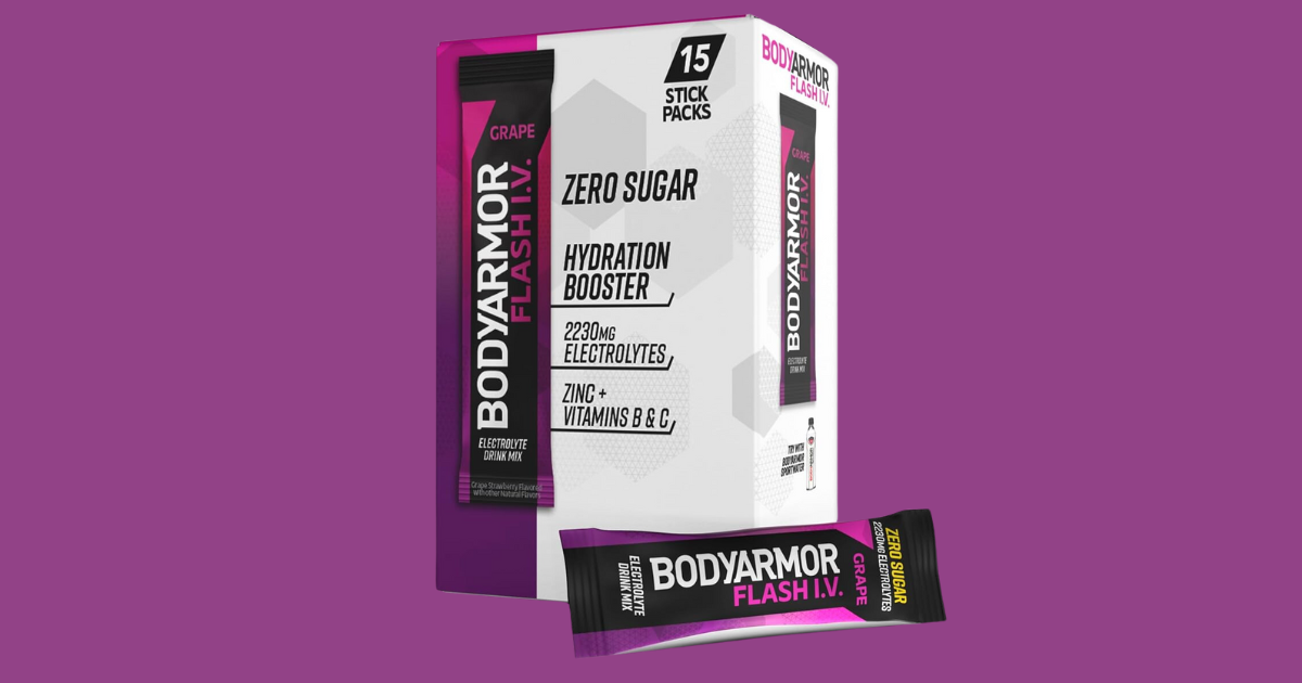BODYARMOR Flash IV Electrolyte Packets 15-Count Only $7.xx on Amazon ...
