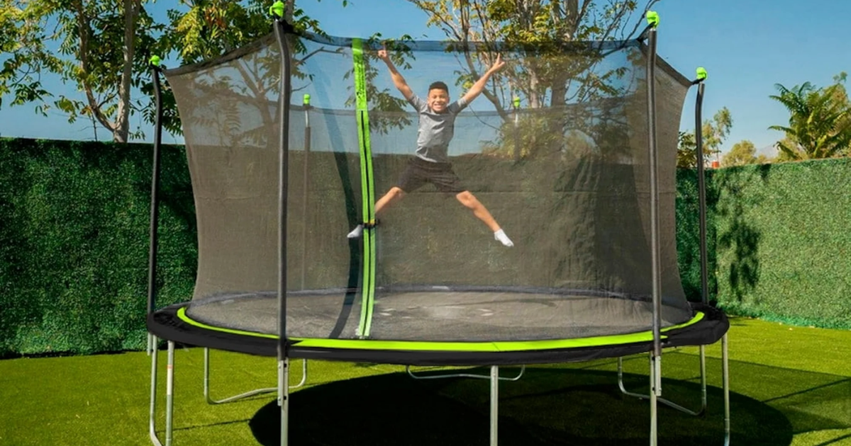 Bounce Pro 14' Trampoline With Safety Enclosure Combo Only $199 at ...