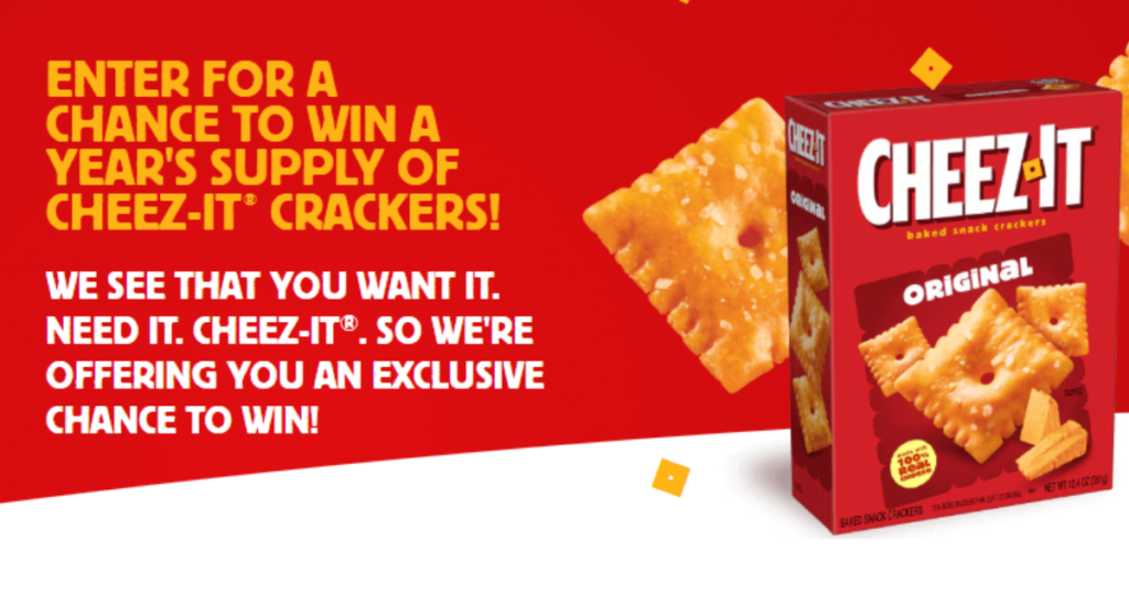 Cheez-It Free Cheez-It Sweepstakes - The Freebie Guy®