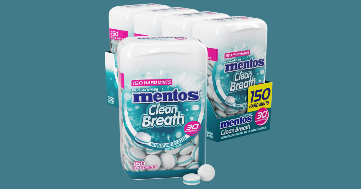 Mentos Clean Breath Sugarfree Hard Mints 8-Pack Just $13.xx on Amazon ...