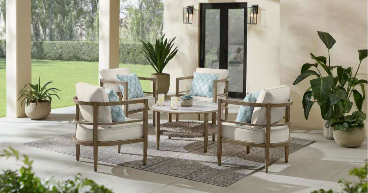 Saddle View Brown 5-Piece Metal Patio Set Only $299 at Home Depot (Reg ...