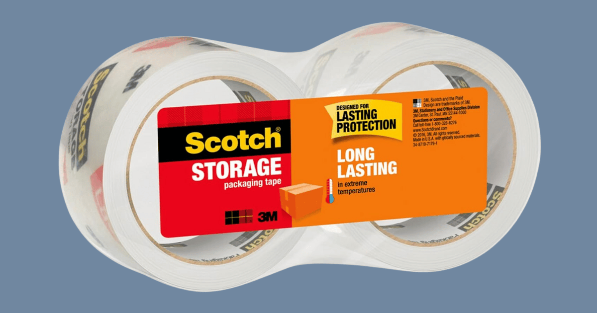 Scotch Long Lasting Storage Packing Tape 2-Pack Just $3.xx (Reg $14 ...