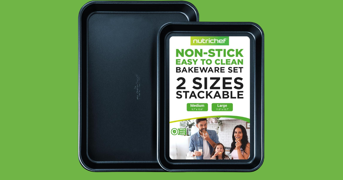 NutriChef Non-Stick Cookie Sheet Baking Pans Only $12.xx (Reg $30 ...