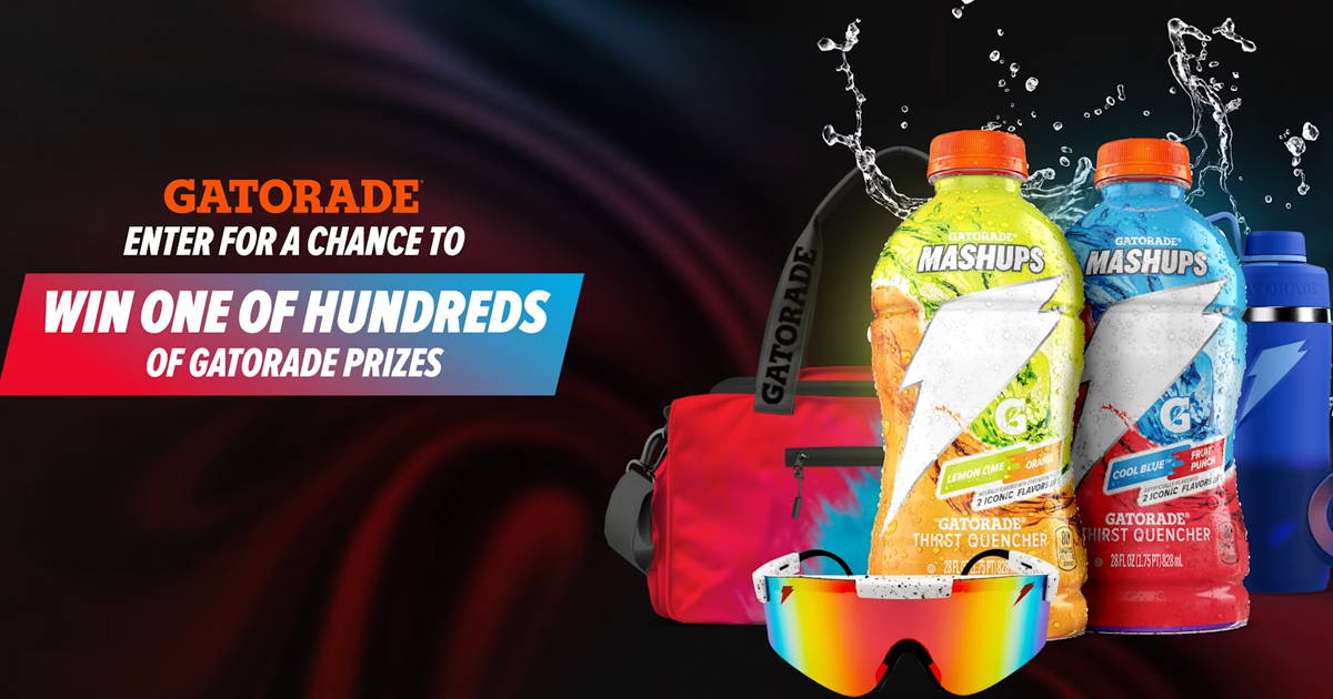 The Gatorade Mashups Instant Win Game & Sweepstakes! Over 5,000 Prizes ...