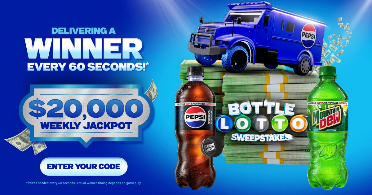 Pepsi Bottle Lotto Sweepstakes & Instant Win Game - The Freebie Guy®