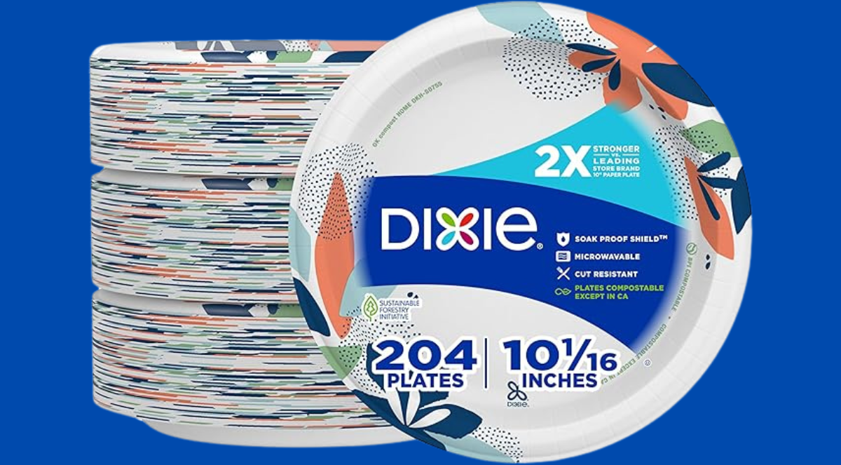 204 Count Dixie Large Paper Plates 10 Inch Only $15.xx on Amazon! - The ...