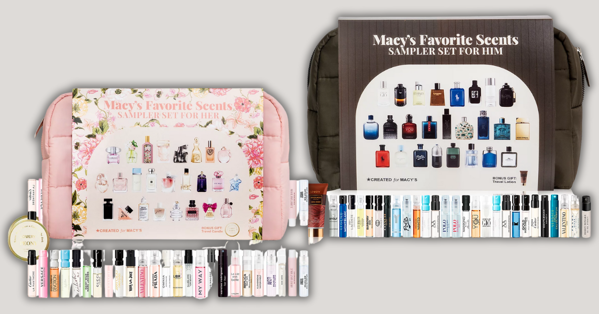 Macy's 26-Piece Fragrance Sampler Sets For Him & Her Only $24 (Reg. $40 ...