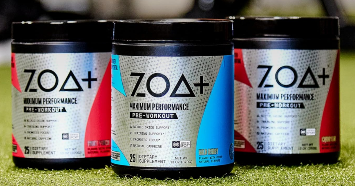 ZOA+ Zero Sugar Pre Workout Powder Only $15.75 on Amazon (Reg. $45 ...