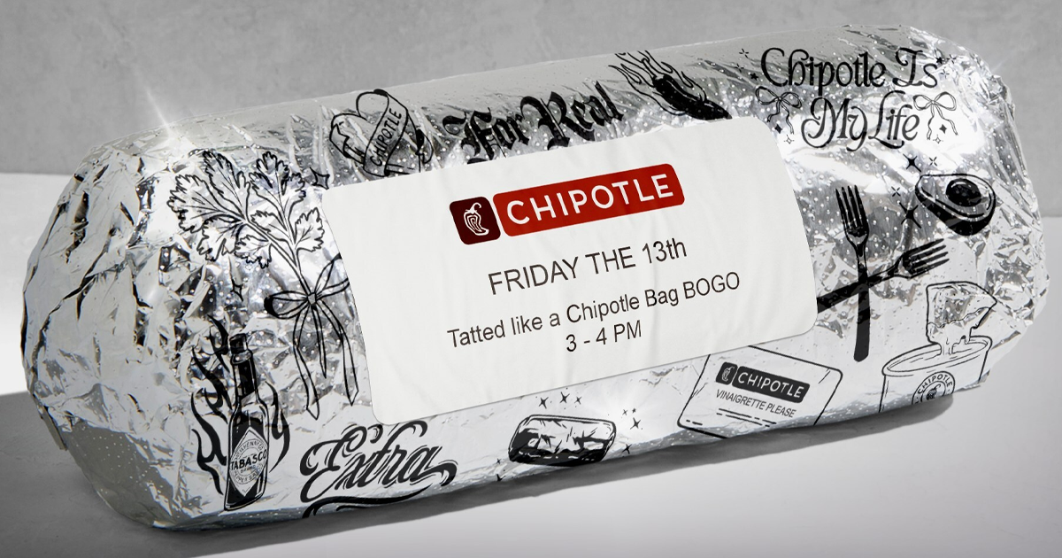 One Hour BOGO Event at Chipotle for Anyone "Tatted up like a Chipotle ...
