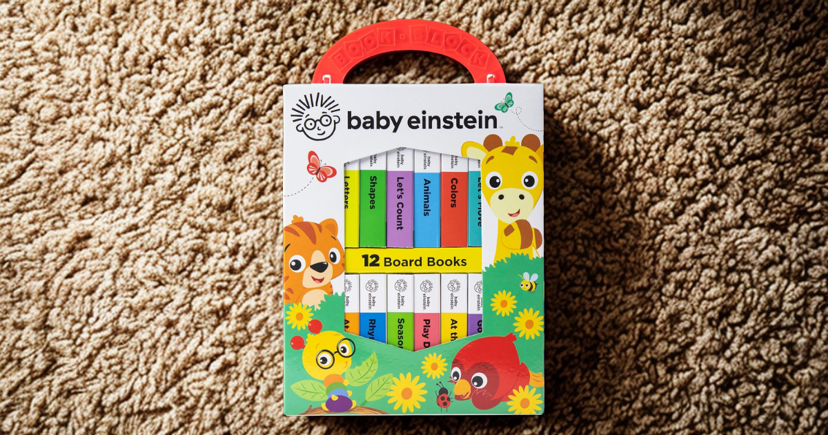 Baby Einstein My First Library Board Book Block 12-Book Set Only $8.42 ...