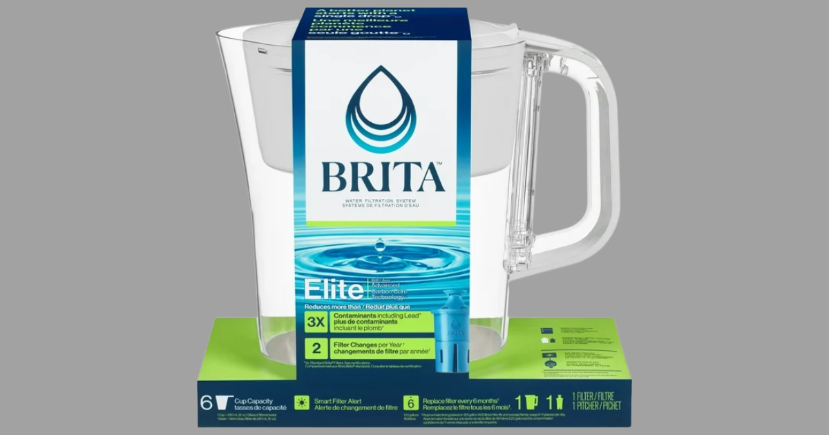 Brita 6-Cup Water Filter Pitcher with Elite Filter Only $14.95 at ...