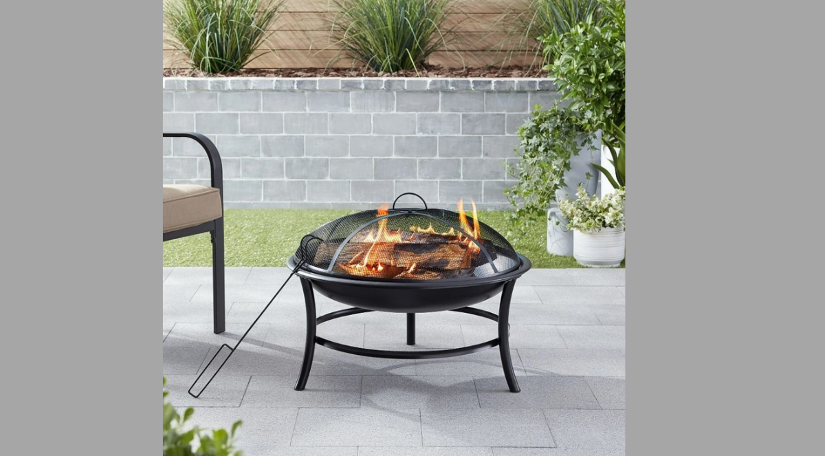 Mainstays 26" Round Iron Outdoor Wood Burning Fire Pit Only $19.xx at ...