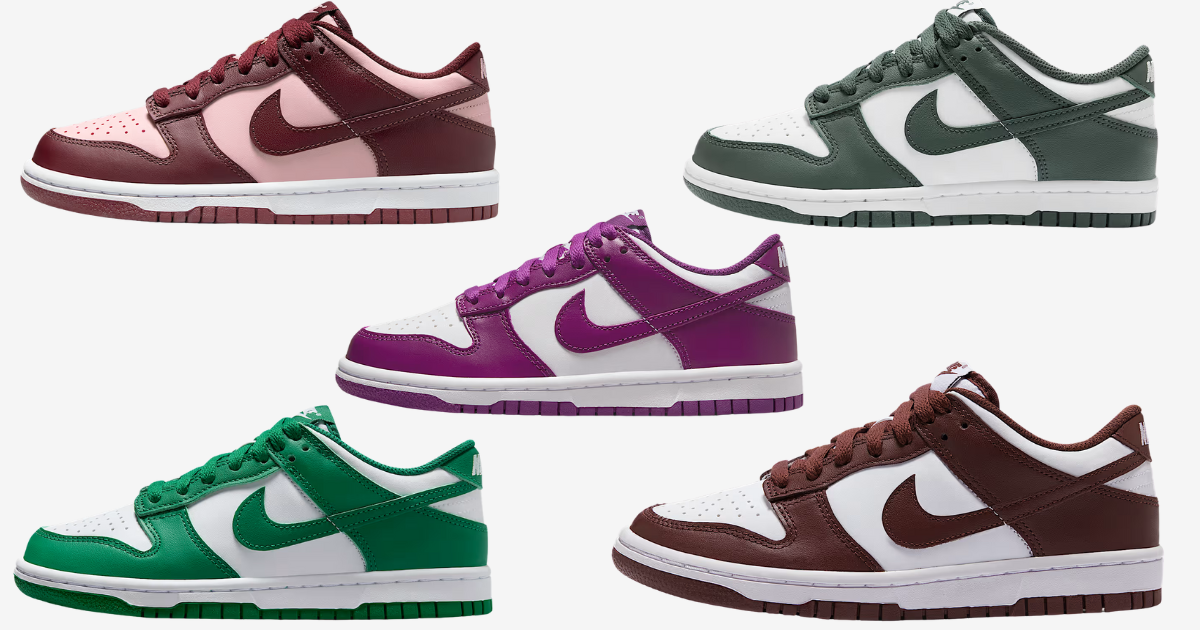 GO! Nike Colorful Kids Dunk Lows $54.37 (REG.$90) - The Freebie Guy® ️️️