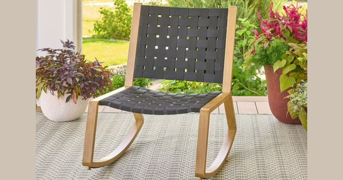 Better Homes & Gardens Ventura Outdoor Handwoven Low Rocking Chair Only ...