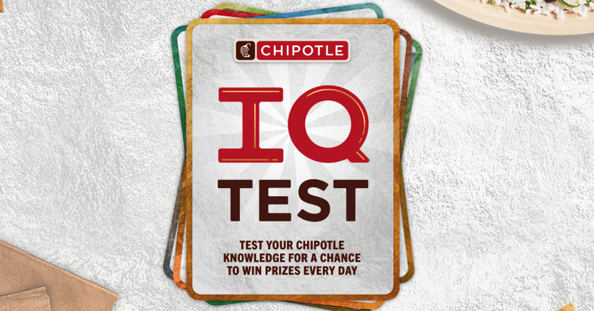The 2025 Chipotle IQ Test - Score BOGO Offers and MORE! - The Freebie ...