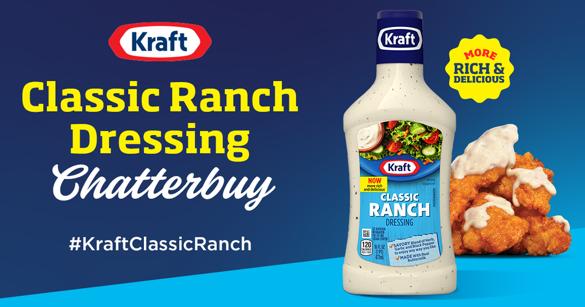Apply to be a Kraft Classic Ranch Dressing Chatterbuy with Ripple ...
