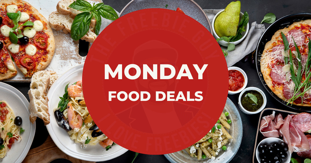 50+ Every Monday Food and Restaurant Deals - Near You - The Freebie Guy ...